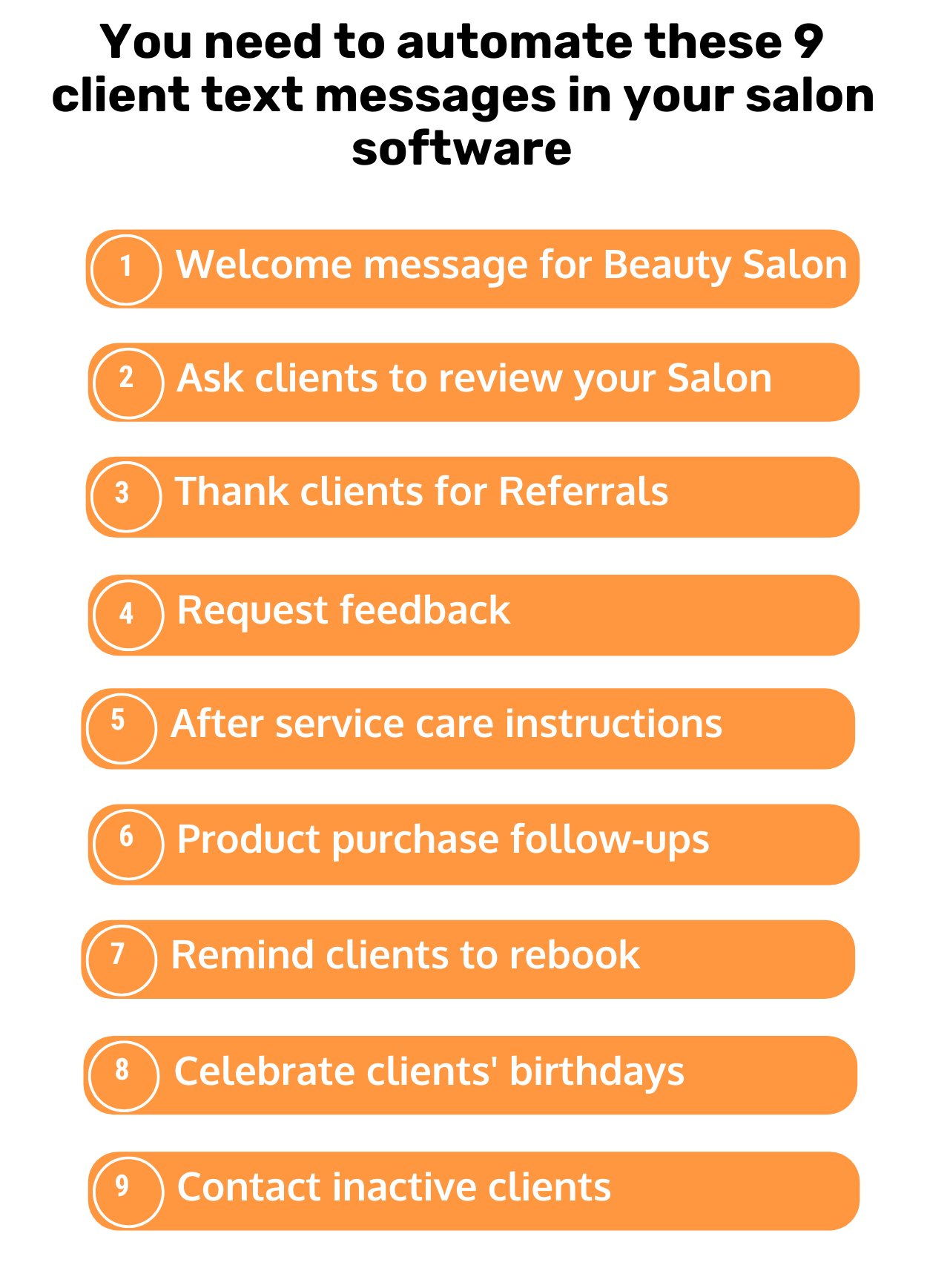 9 Client Text Messages you must automate on your Salon Software