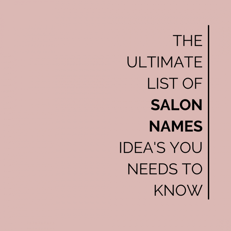 50’Best Salon Names For Melbourne (AUSTRALIA)